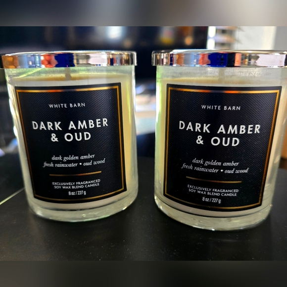 Bath & Body Works | Accents | Dark Amber Oud White Barn Bath Body Works ...